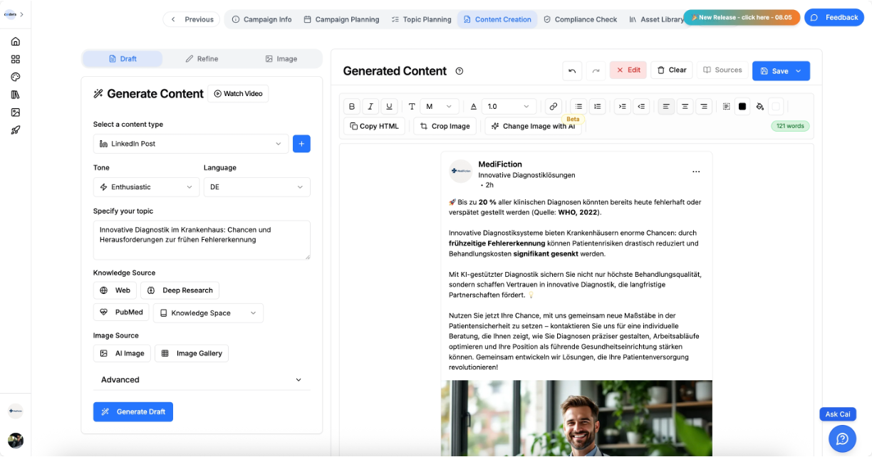 Caidera | AI Agent Platform for Healthcare Marketing & Content Generation